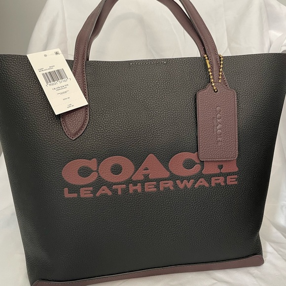 Coach | Bags | Nwt Coach Colorblock Leather Kia Tote Bag Blackbrown ...